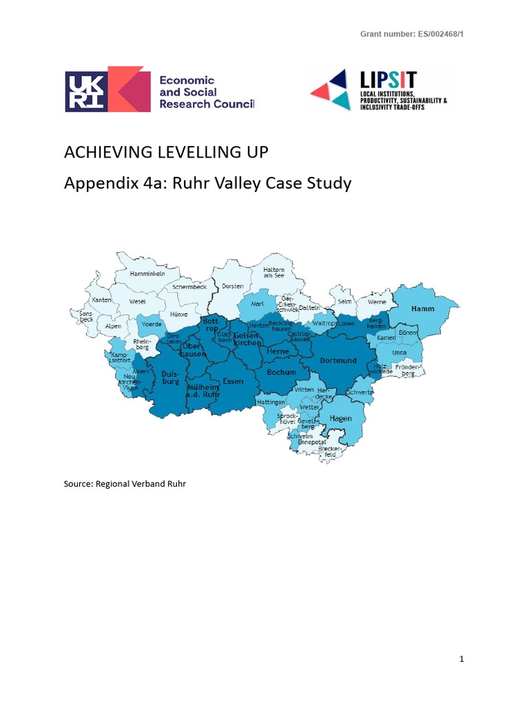 Appendix 4a Ruhr Valley Case Study | PDF | Sustainability | Ruhr