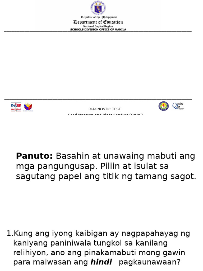 Q4 GMRC 6 - DT | PDF