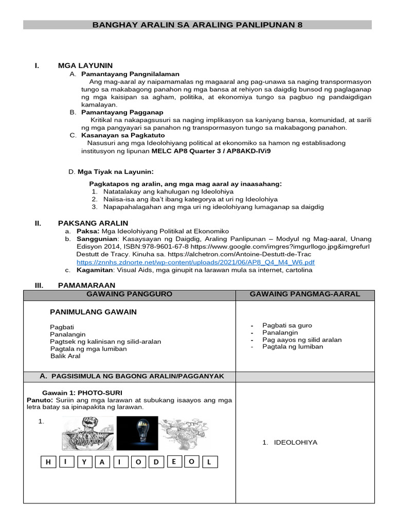 Lesson Plan Week 4 | PDF