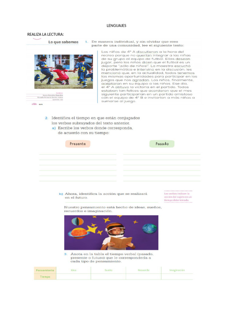 ACTIVIDADES DE CLASES | PDF