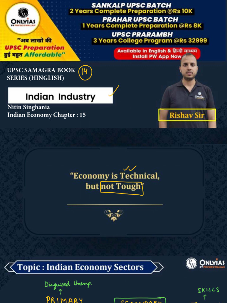 Nitin Singhania Economy - Indian Industry - Chapter 15 - Class Notes ...
