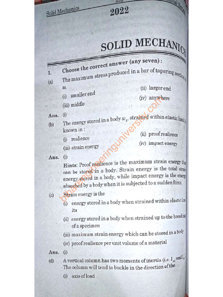 Fluid Mechanics 2022 Beu Pyq Solution 1 | PDF