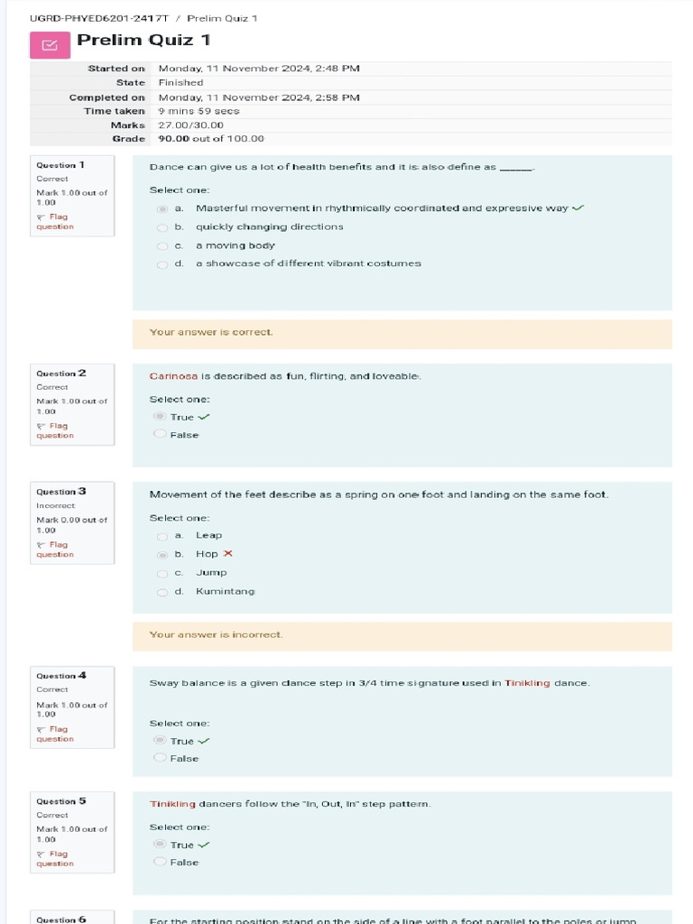UGRD-PHYED.-Prelim-Quiz-1 | PDF