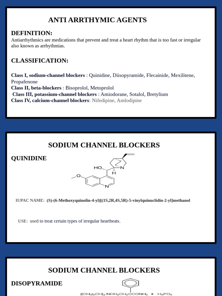 Anti Arrhythmic Drugs | PDF | Cardiovascular System | Heart