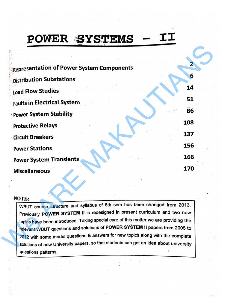 Power Systems II Course Syllabus and Questions | PDF | Electric Power ...