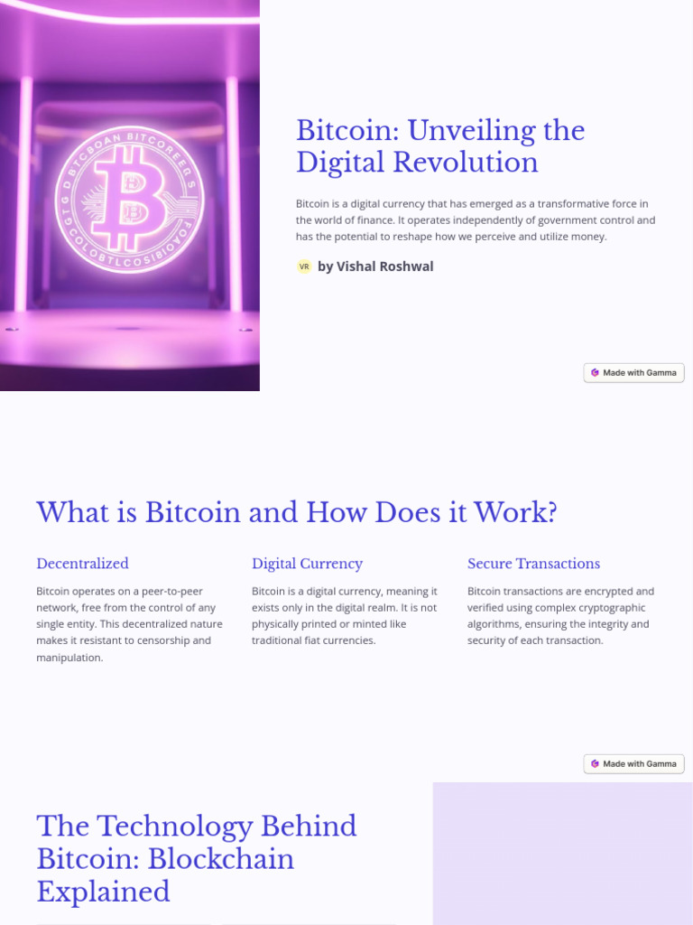 Bitcoin Unveiling The Digital Revolution | PDF | Bitcoin | Economies