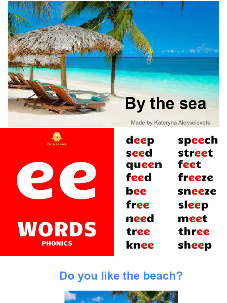 Beach Activities Vocabulary Guide | PDF