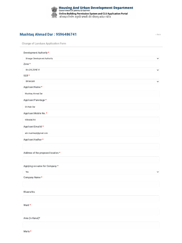 Online Building Permission-JKHUDD | PDF