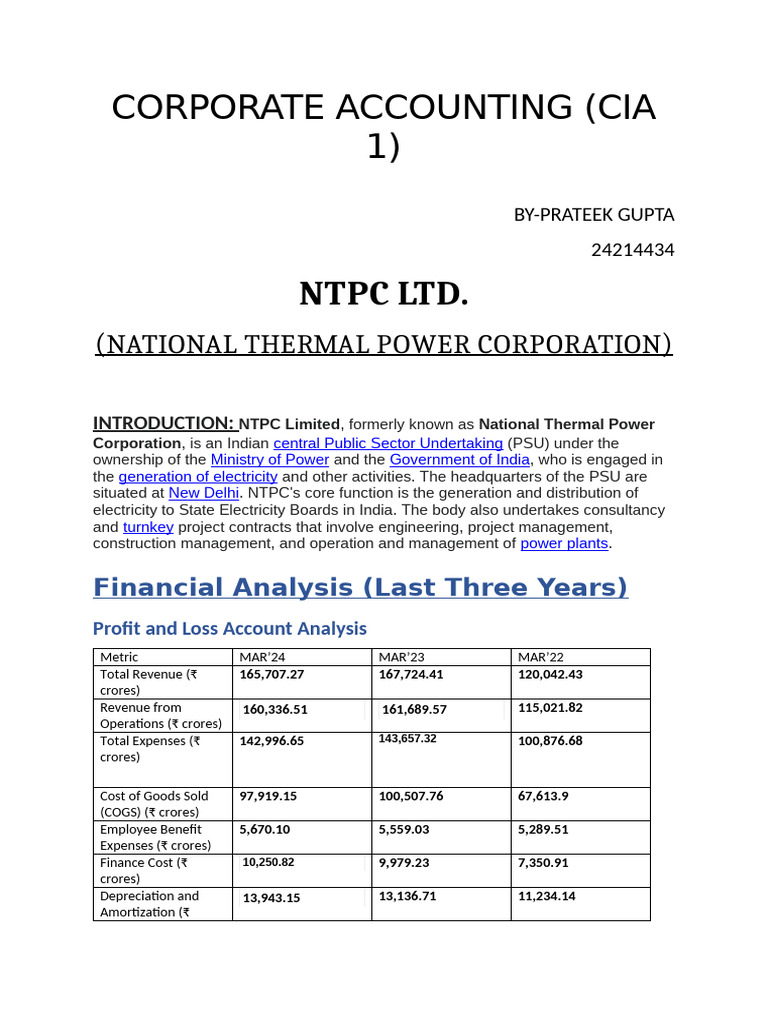 Corporate Accounting Cia1 | PDF | Expense | Economies