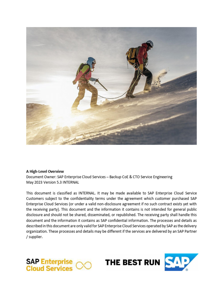 SAP Enterprise Cloud Services Backups | PDF | Backup | Cloud Computing