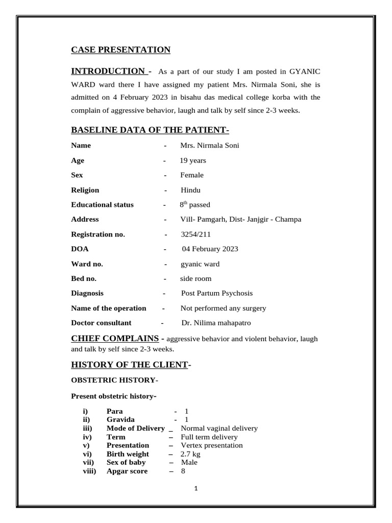 Case Presentation Anp PPP | PDF | Cerebral Cortex | Cerebrum