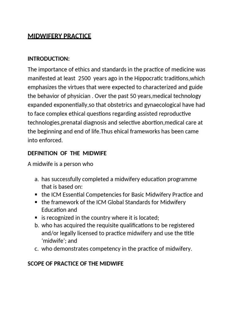 ICM Code of Ethics for Midwives | PDF | Midwife | Midwifery