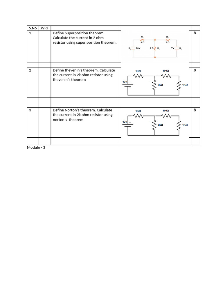 Circuit Theorems: Definitions & Calculations | PDF