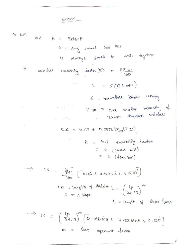 Land and Water Formula | PDF