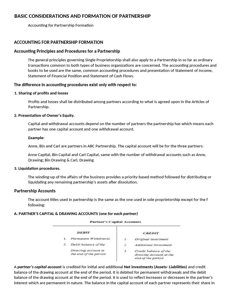 Partnership Accounting Principles Explained | PDF | Debits And Credits | Partnership