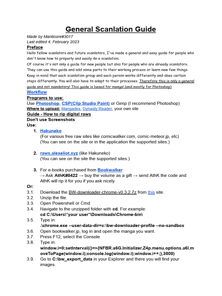 General Scanlation Guide | PDF | Typefaces | Image Scanner