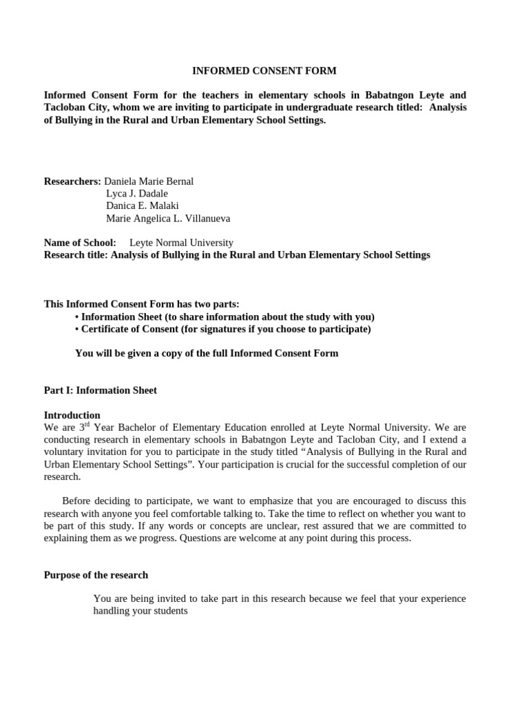 Sample INFORMED CONSENT FORM | PDF | Privacy | Entrepreneurship