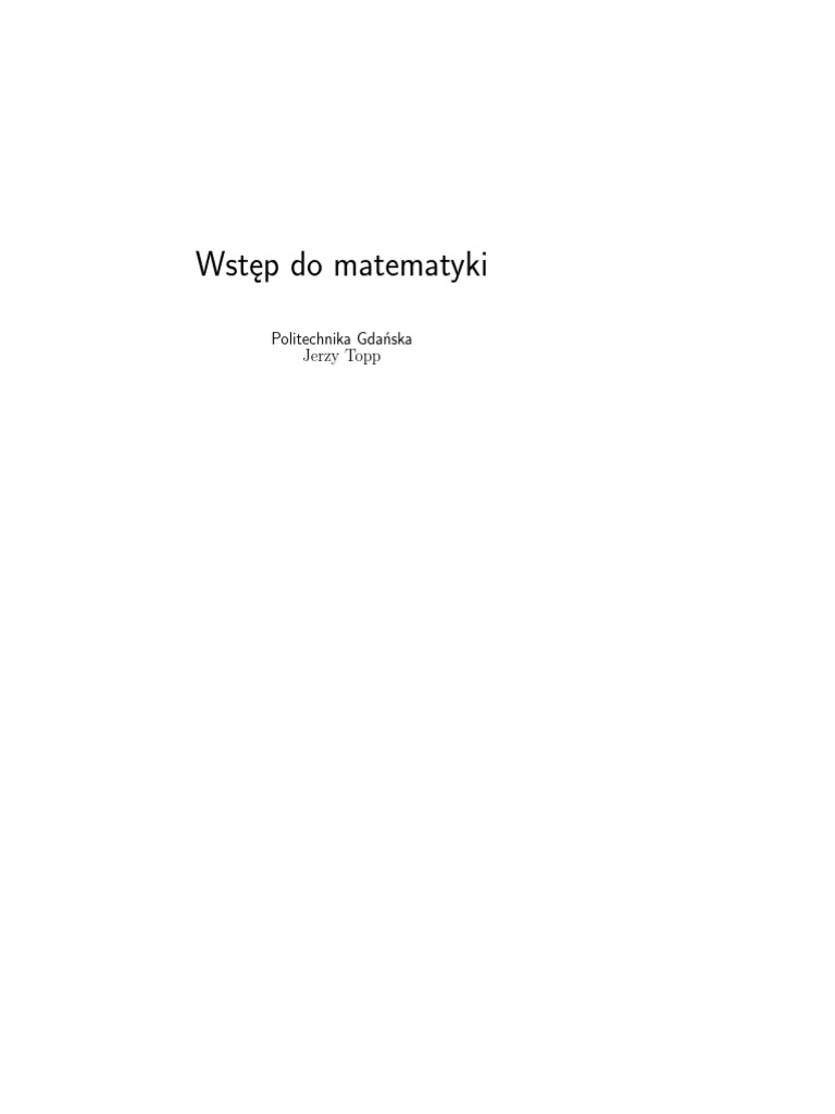 Skrypt Wstep Do Mat-Topp | PDF