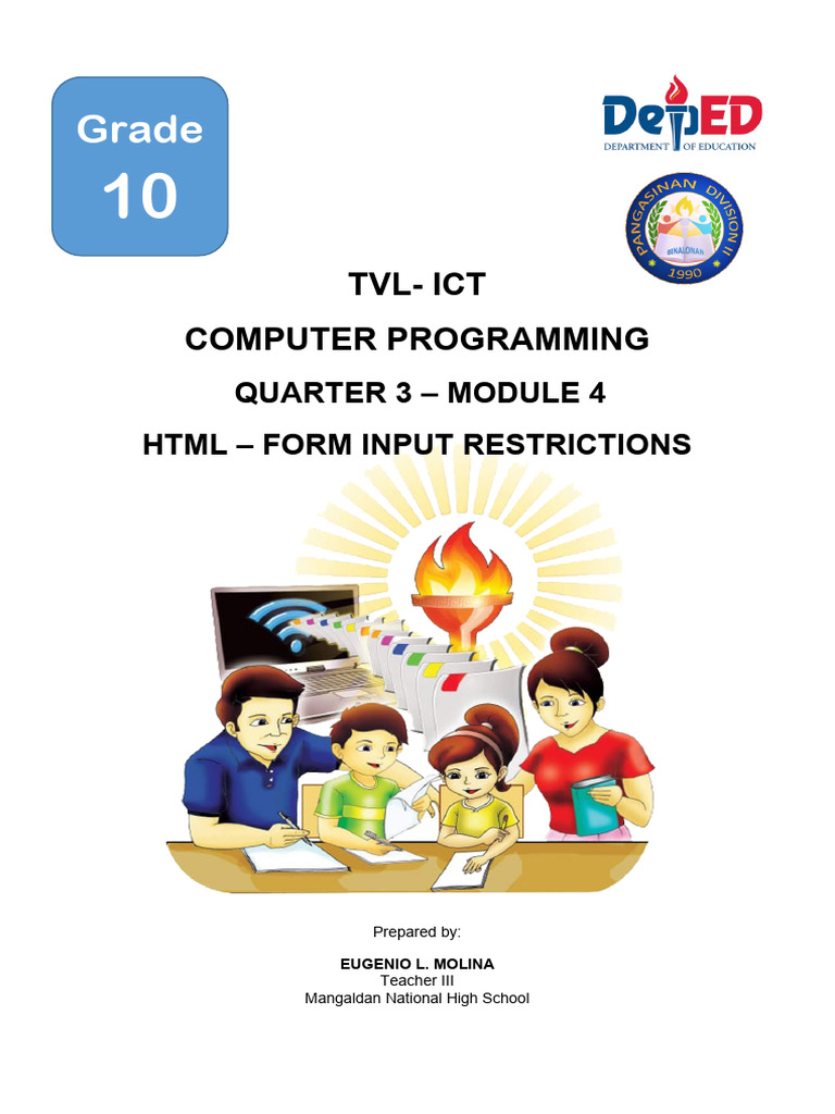 Q3 MODULE4 G10 PROGRAMMING MANGALDAN-NHS-Final | PDF | Html | Html Element
