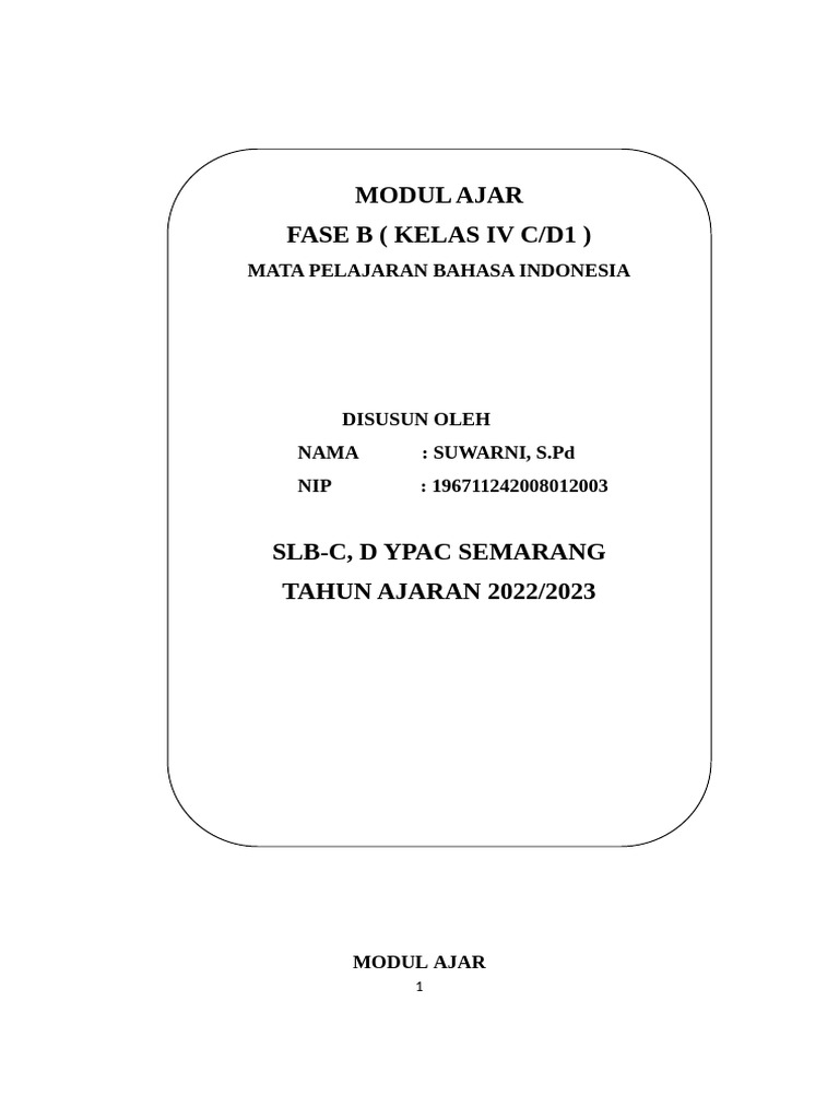 MODUL AJAR Bhs Ind FASE B Menceritkan Pengalaman | PDF
