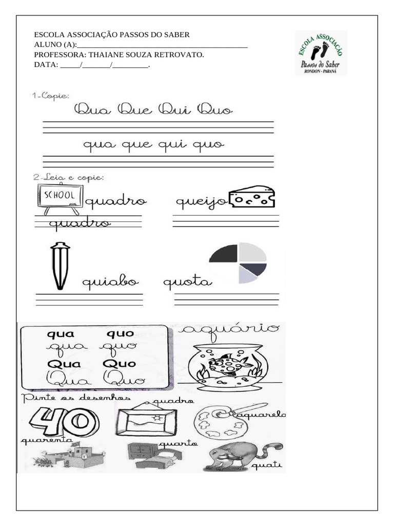 Atividade Qua e Que | PDF