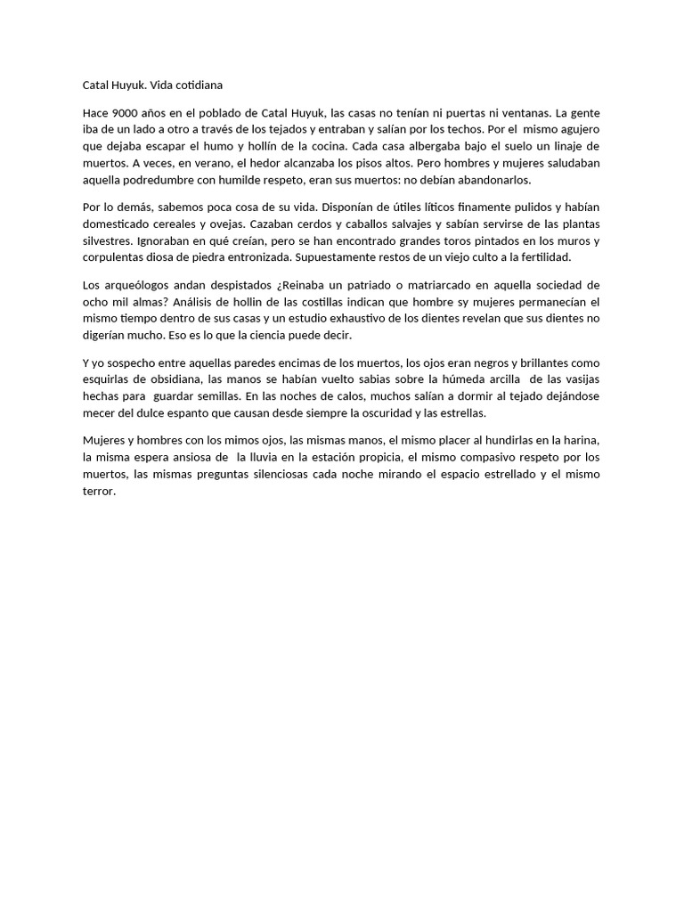 Catal Huyuk | PDF