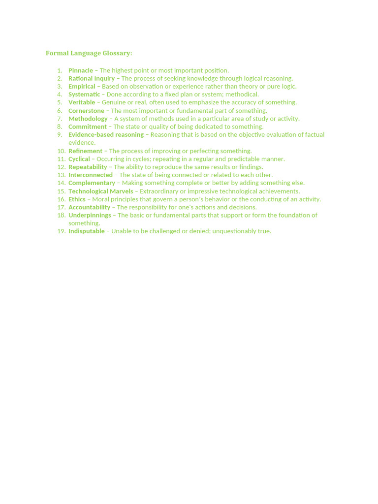 Formal Language Glossary | PDF