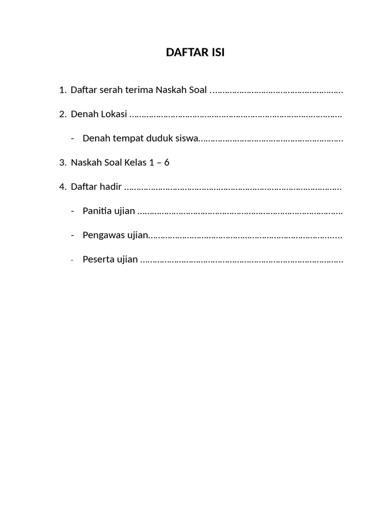 Daftar Isi | PDF