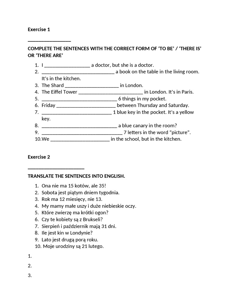 Direct English Book 1 Units 1-13 Exercises | PDF