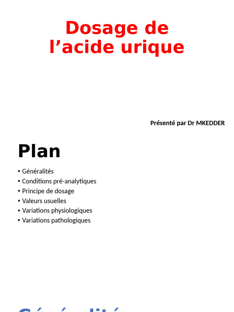 Acide Urique | PDF