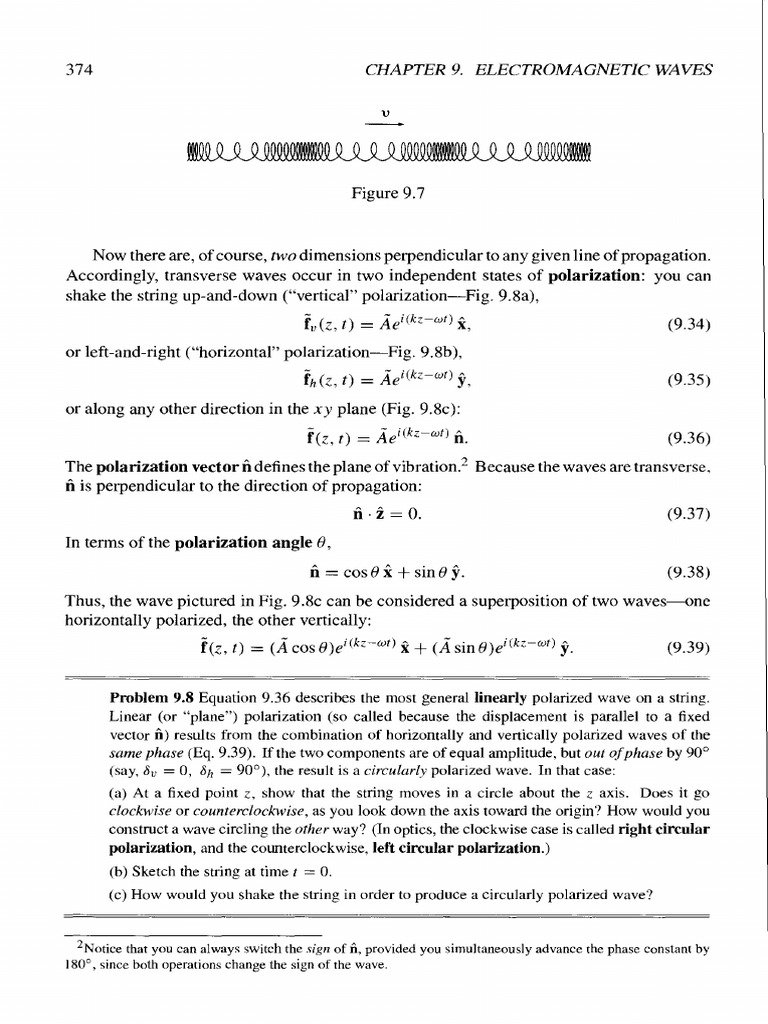 Griffiths - Introduction to Electrodynamics 3rd_391 | PDF | Waves ...