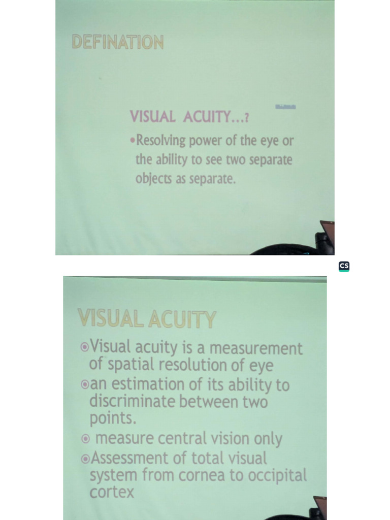 Visual Acuity Diagnosis | PDF