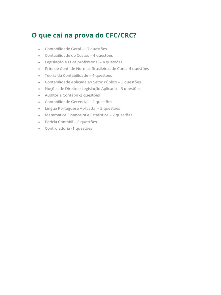 O Que Cai Na Prova Do CFC | PDF