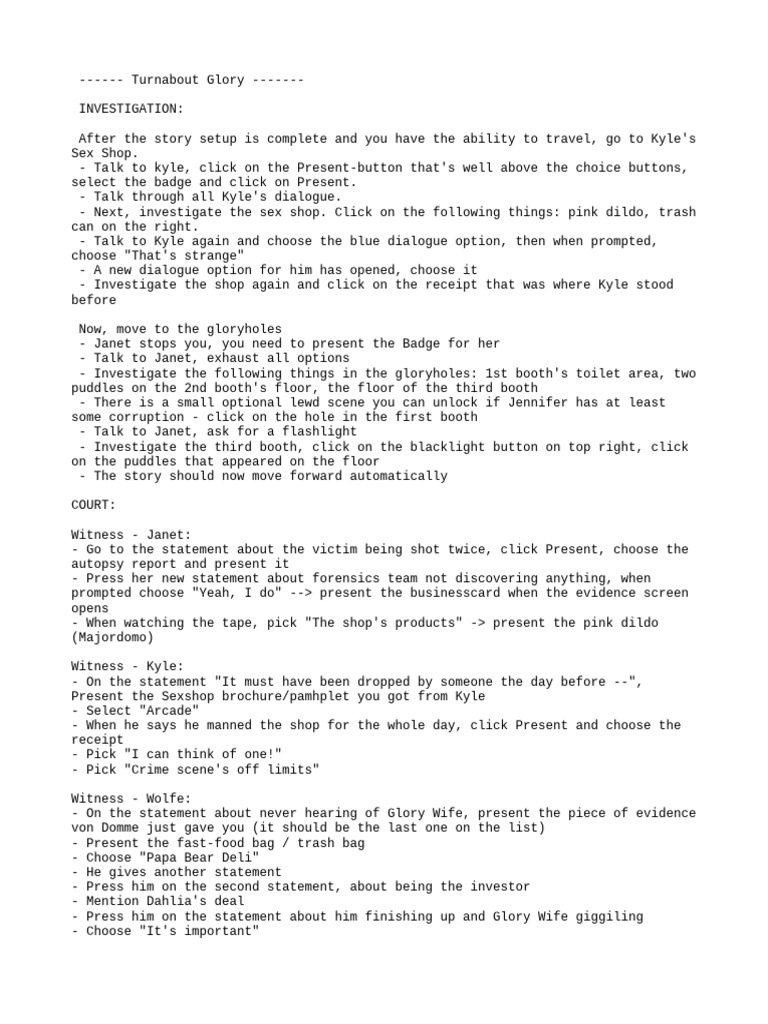 Club Detention Jennifer Walkthrough | PDF