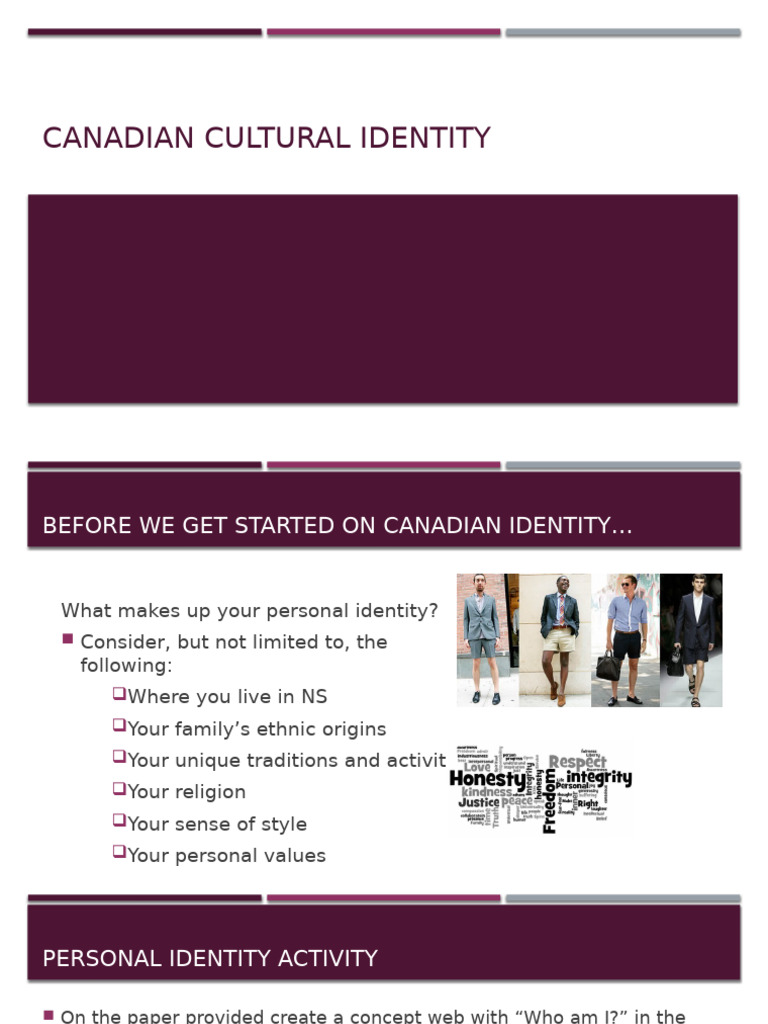 1 - Canadian Cultural Identity | PDF | Identity (Social Science) | Traditions
