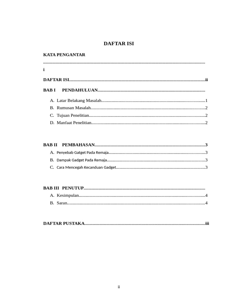 Daftar Isi | PDF