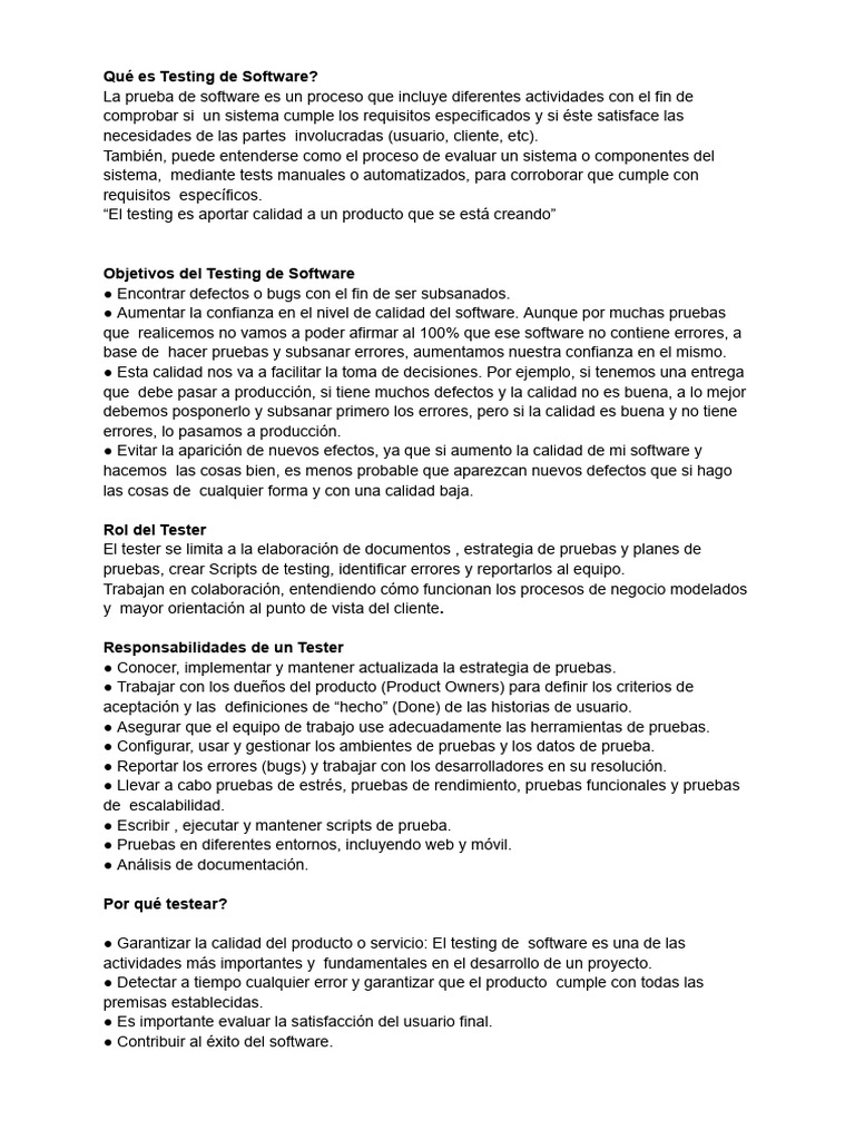 Fundamentos | PDF | Software | Desarrollo guiado por pruebas