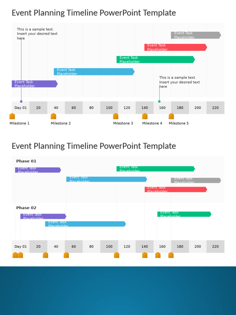01 Event Planning Timeline Powerpoint Template 16x9 1 | PDF