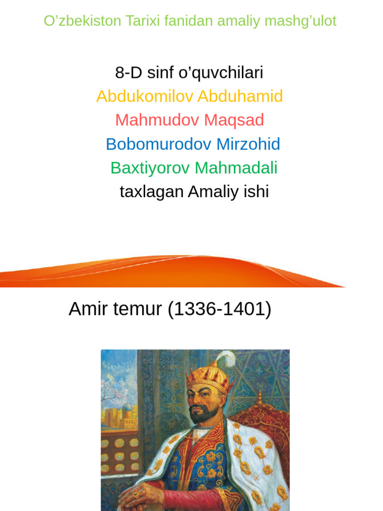 Amir Temur | PDF