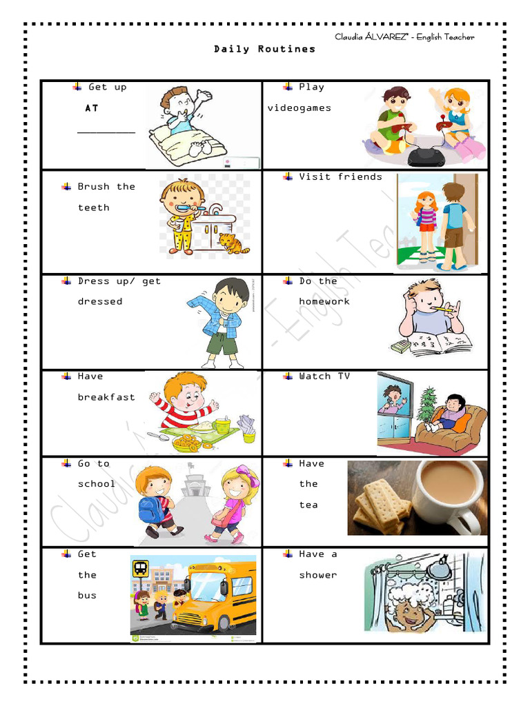 Claudia Álvarez's Daily Routine Guide | PDF