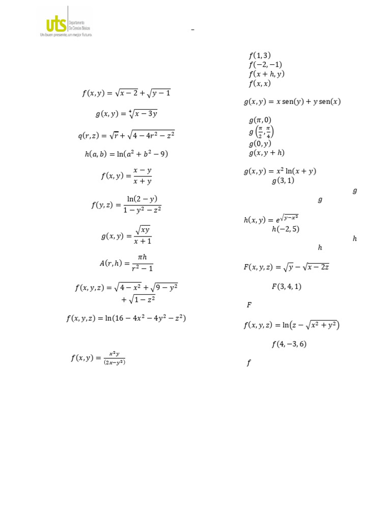 Taller Semana #1 - Cálculo Multivariable | PDF