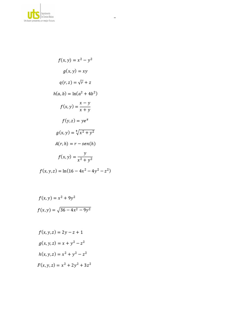 Taller Semana #2 - Calculo Multivariable | PDF