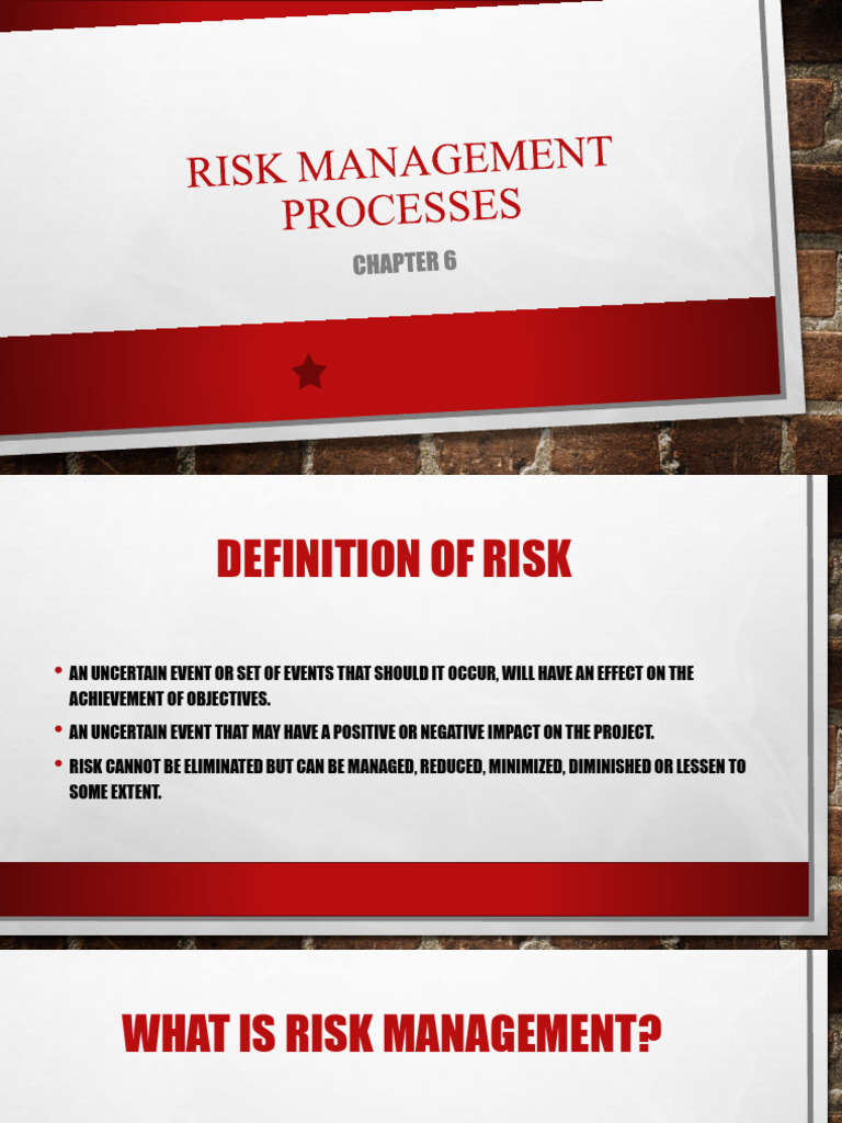 Risk Management Processes | PDF | Risk | Risk Management