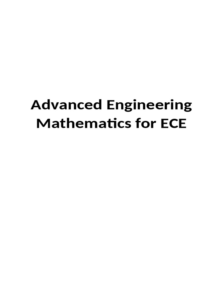 Advanced Engineering Math for ECE | PDF | Partial Differential Equation | Boundary Value Problem