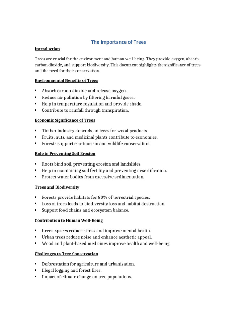 Trees Bulletin Essay | PDF