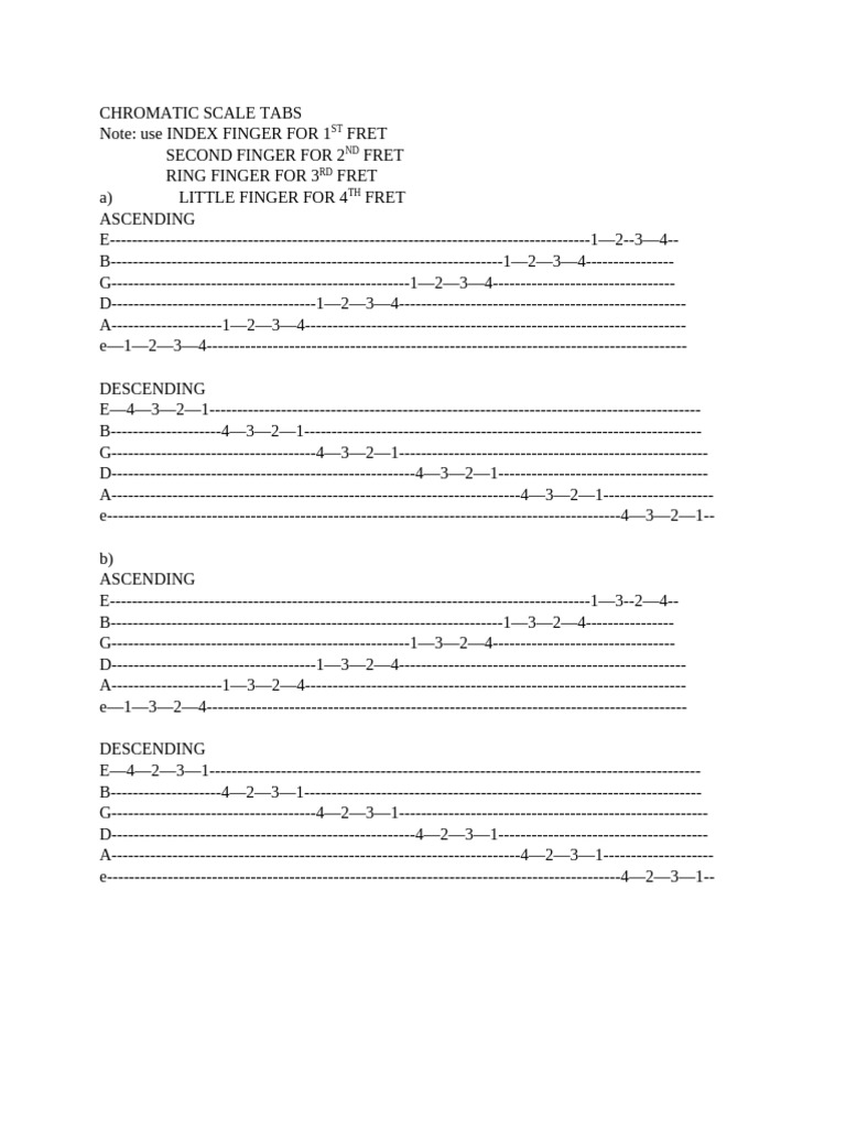 CHROMATIC SCALE | PDF | Music Theory | Elements Of Music