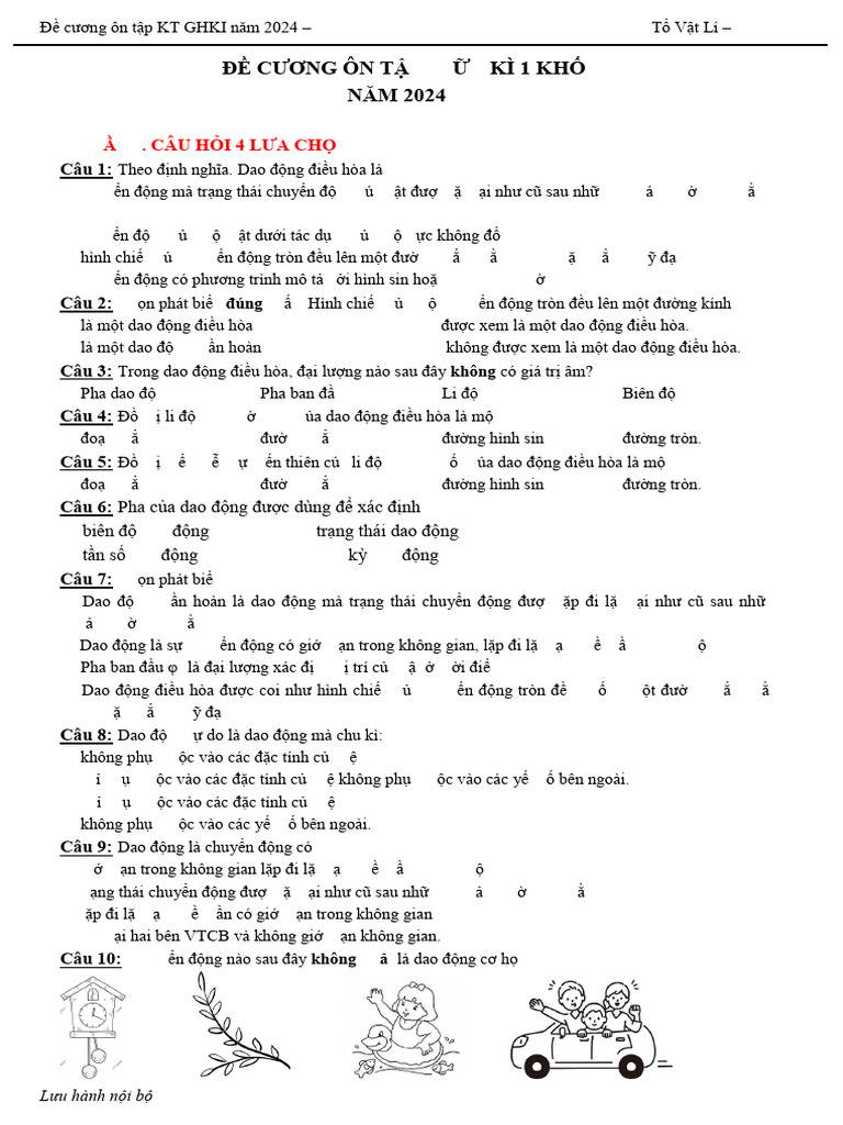 Vật Lí 11 - GK1 - 2024-2025 | PDF