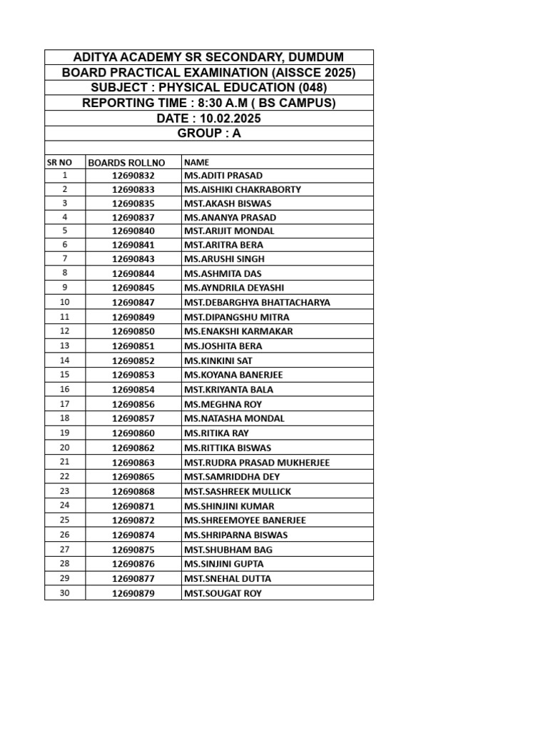 2025 Dumdum Pe Practical Exam | PDF