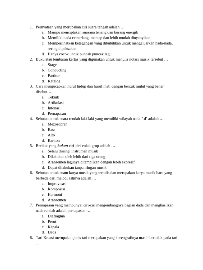 Soal SB dan Prakarya Kelas IX | PDF