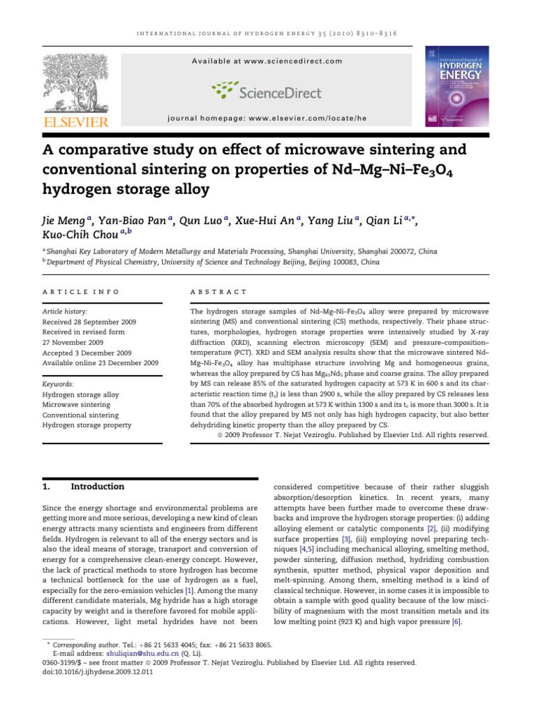 A Comparative Study On Effect of Microwave Sintering and Conventional Sintering On Properties of ...